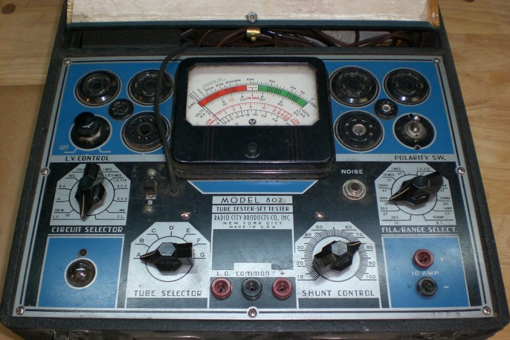 Radio City Products 802 tube tester - IARCHS Radio Collector Club