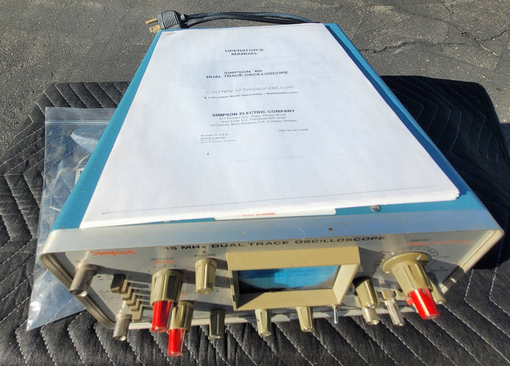 simpson-454-oscilloscope - IARCHS Radio Collector Club