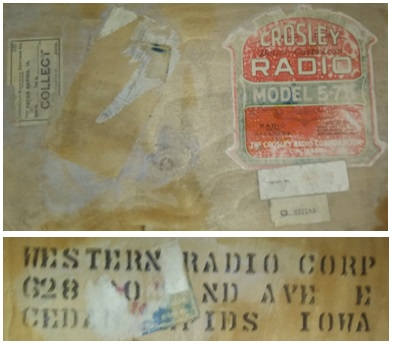Crosley-Crate-Markings - IARCHS Radio Collector Club